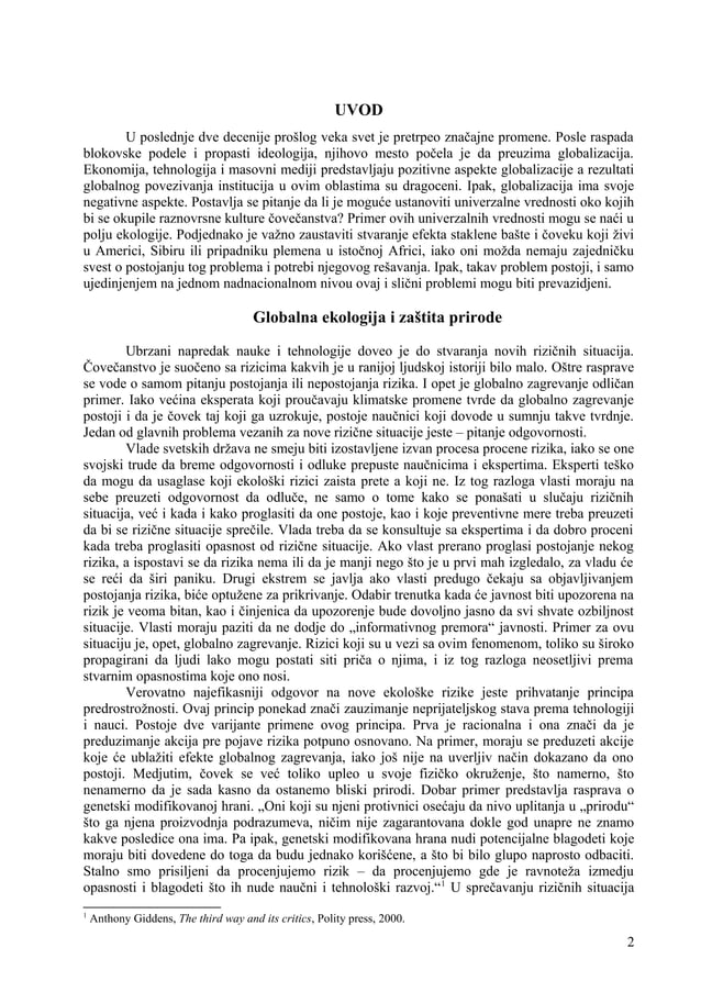 Ekologija i zastita zivotne sredine | DOC