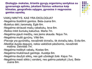 Ekologija | PPT