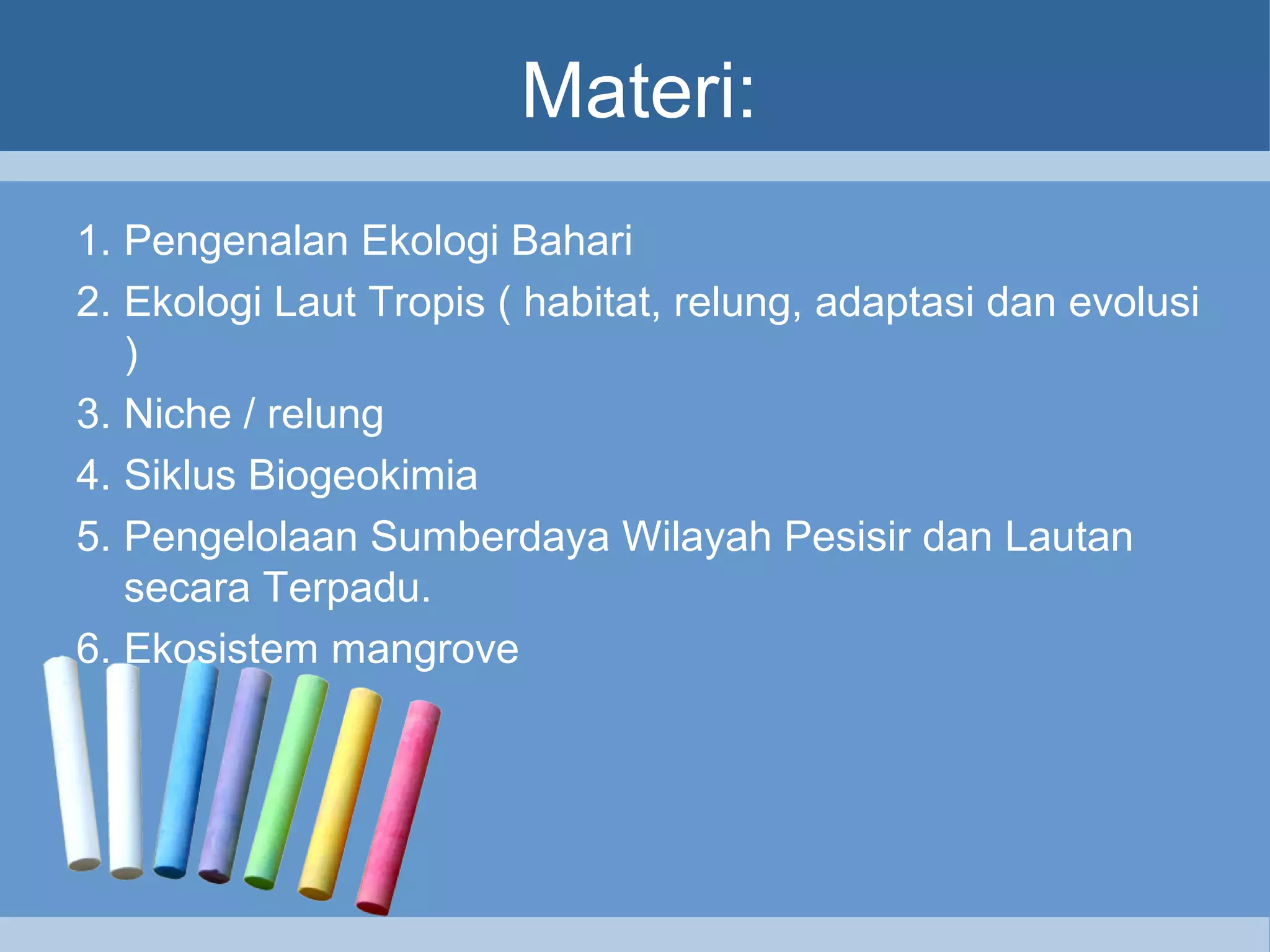 Ekologi laut tropis | PPT