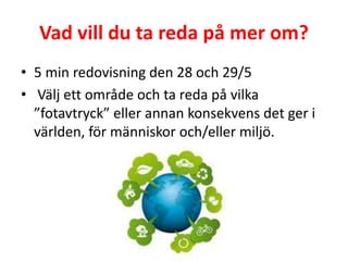 Ekologiska fotavtryck | PPSX