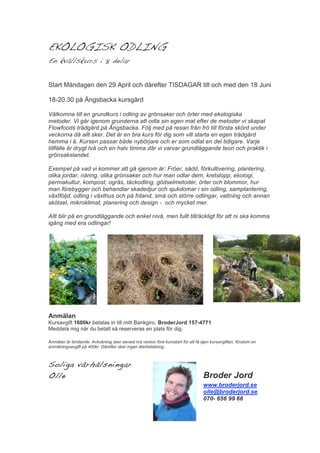 Ekologisk odling | PDF