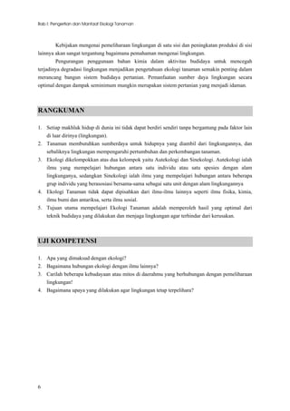 Ekologi tanaman final bab 1 | PDF