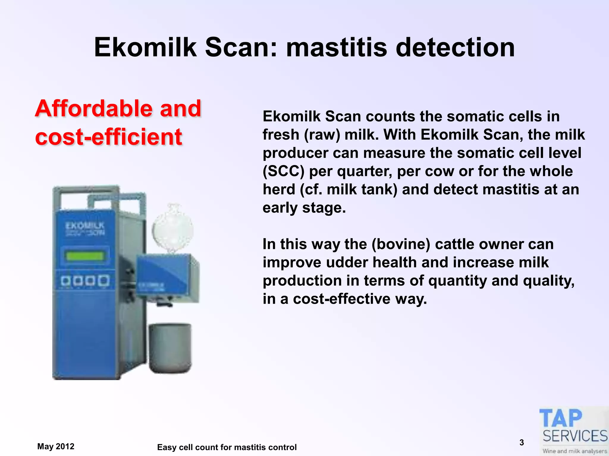 Ekomilk Scan+ , Ekomilk Horizon & AMP somatic cell counter for ...