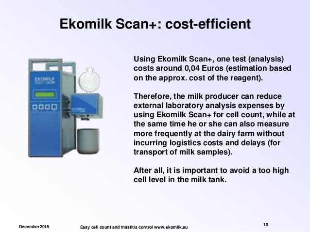 Ekomilk Scan+ , Ekomilk Horizon & AMP somatic cell counter for ...