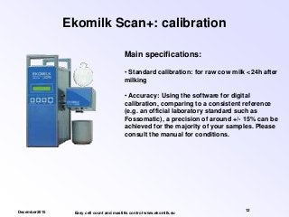 Ekomilk Scan+ , Ekomilk Horizon & AMP somatic cell counter for ...