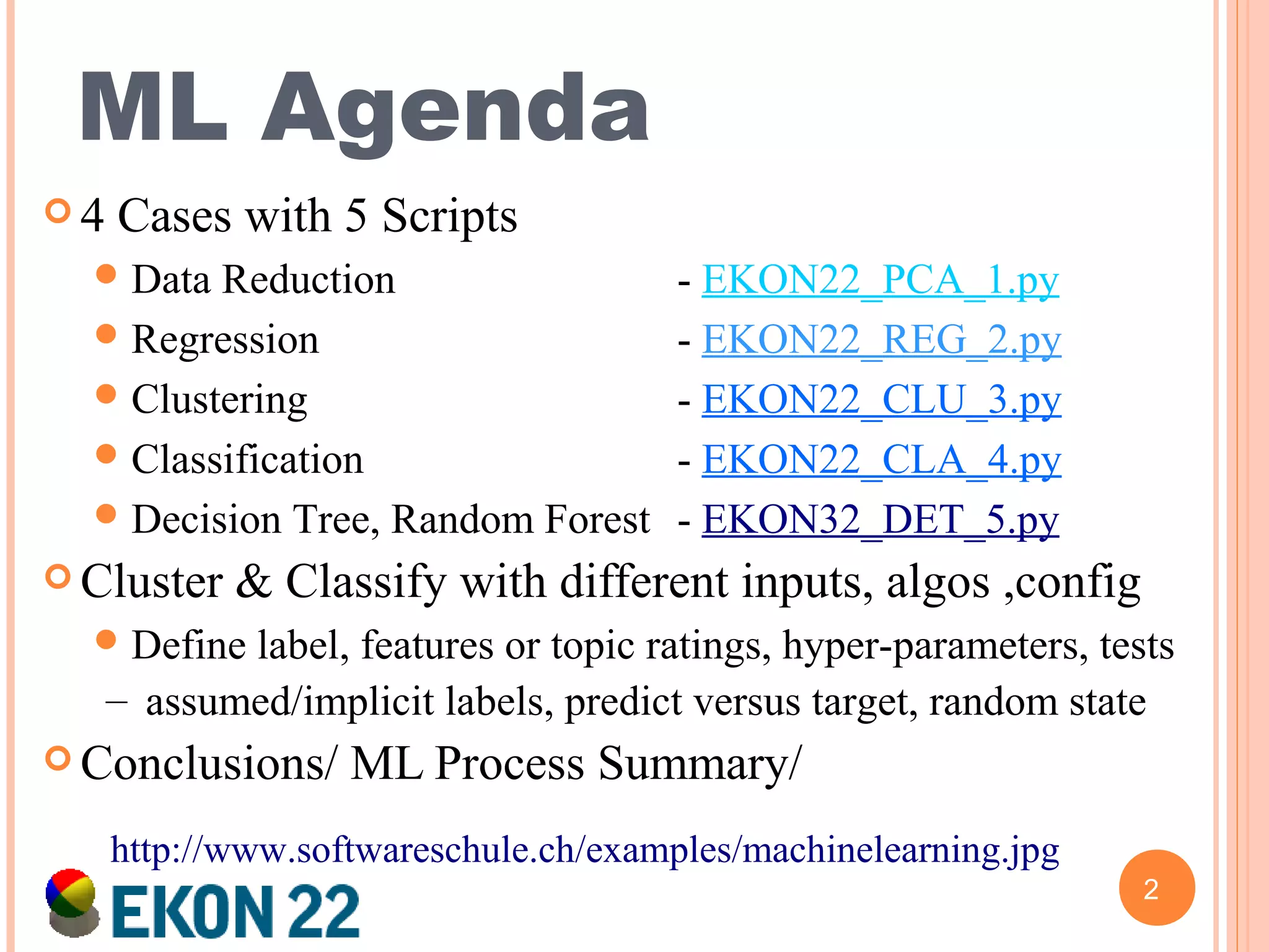 EKON22 Introduction to Machinelearning | PPT