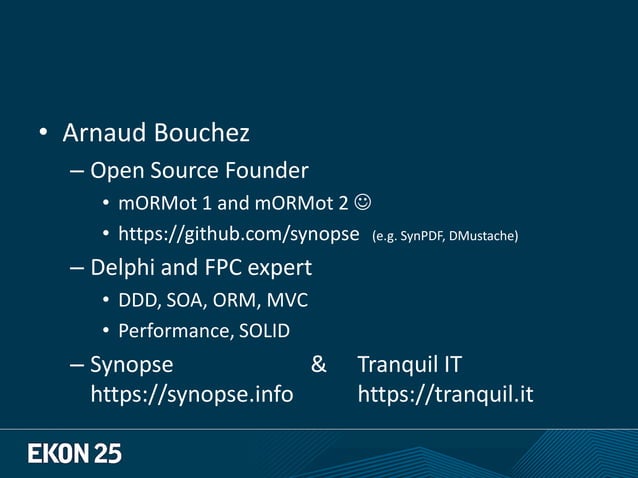 Ekon25 mORMot 2 Server-Side Notifications | PPT