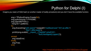 EKON 25 Python4Delphi_mX4 | PPT