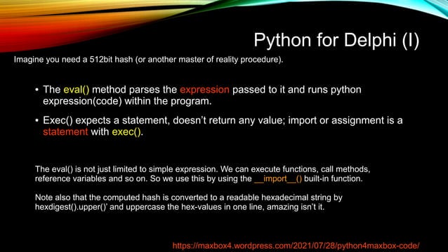 Ekon 25 Python4Delphi_MX475 | PPT