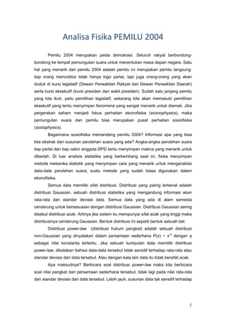 Ekonofisika 05 pemilu 2004 | PDF