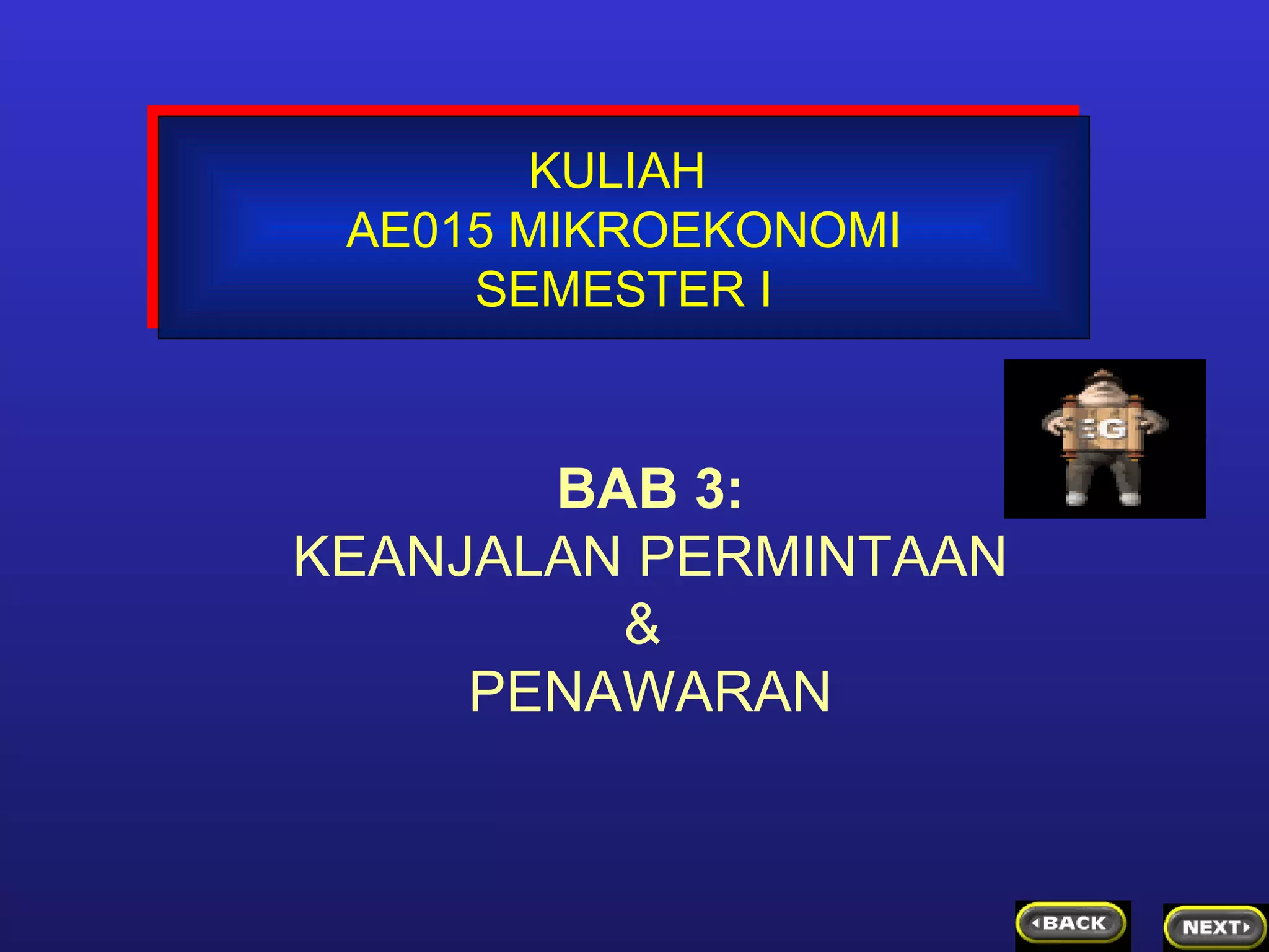 keanjalan permintaan dan penawaran | PPT