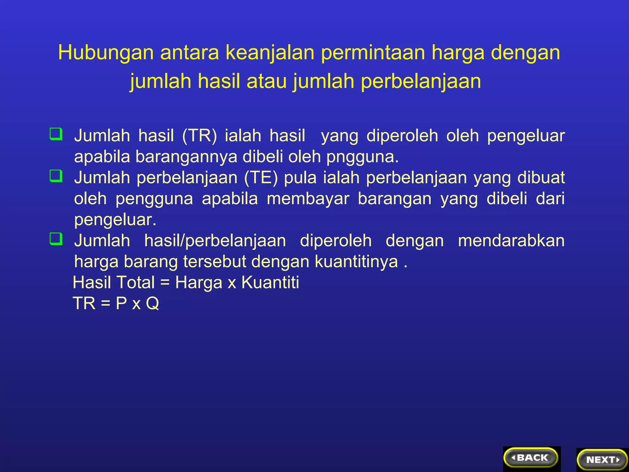 keanjalan permintaan dan penawaran | PPT