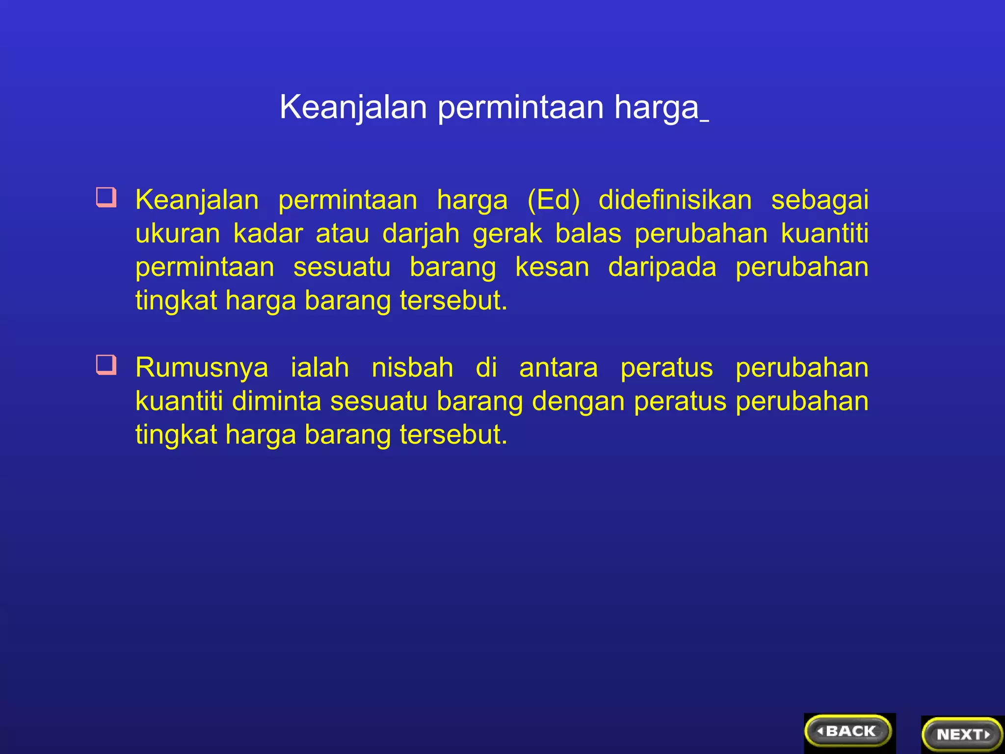 keanjalan permintaan dan penawaran | PPT