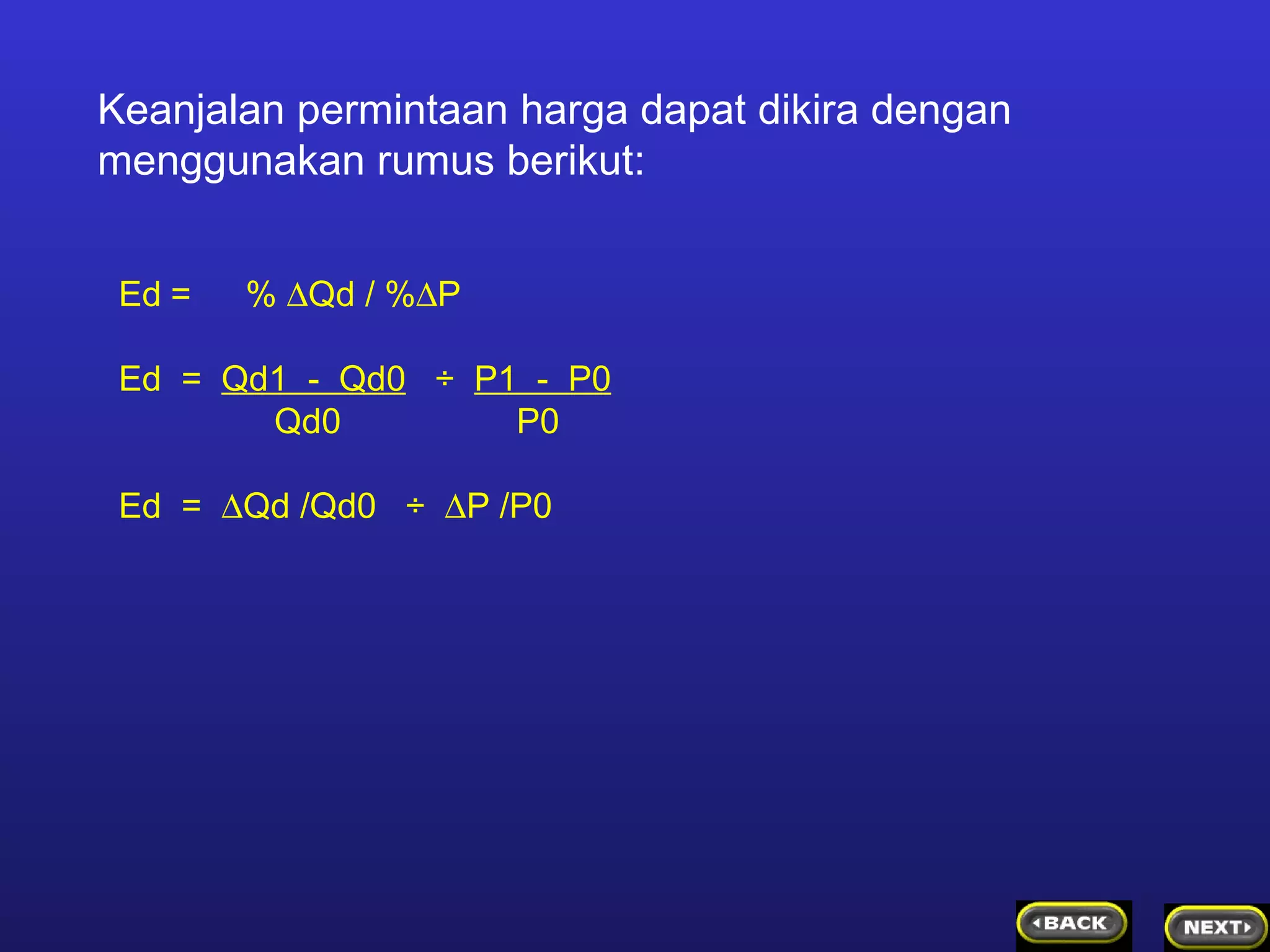 keanjalan permintaan dan penawaran | PPT