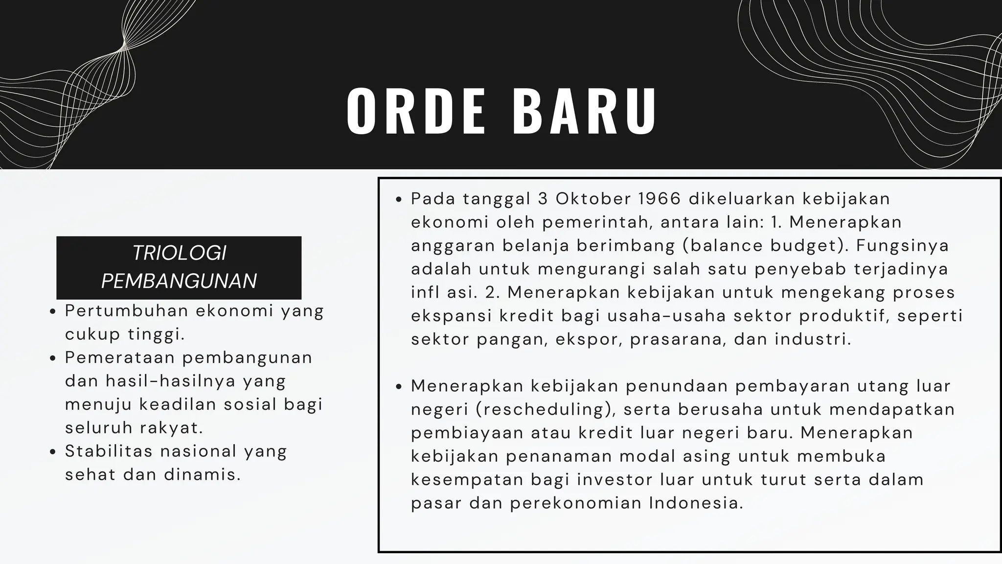 EKONOMI ORDE BARU DAN REFORMASI DI INDONESIA | PPT | Free Download