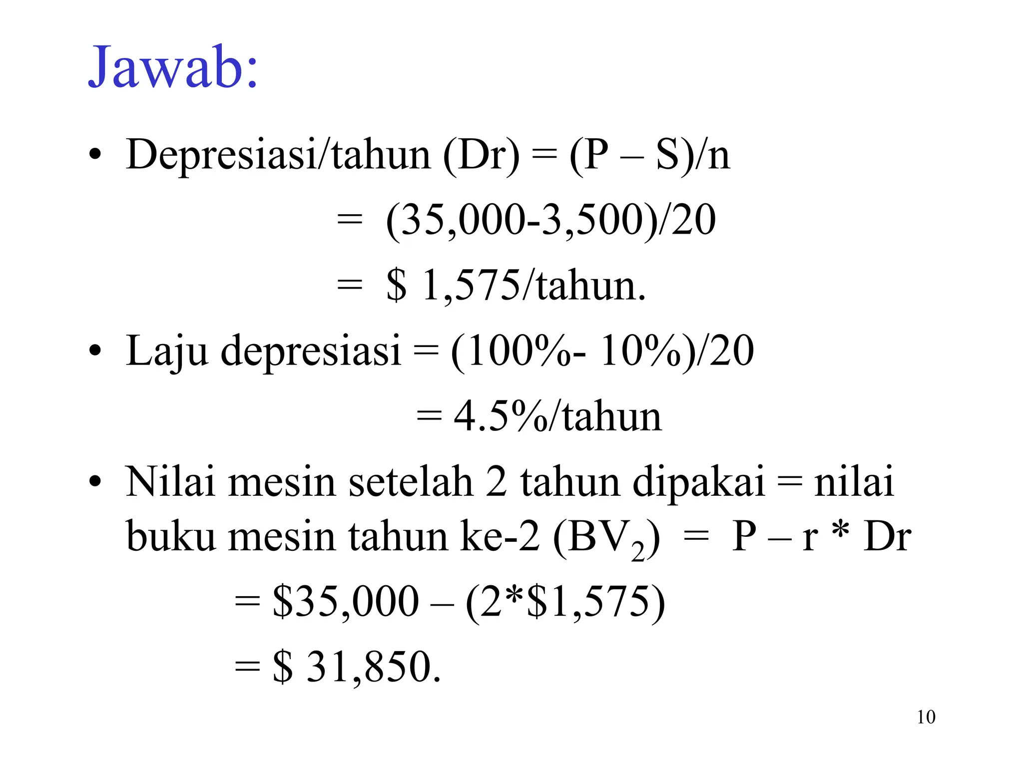 Ekonomi-Teknik-materi-depresiasi-pada konstruksi | PPT