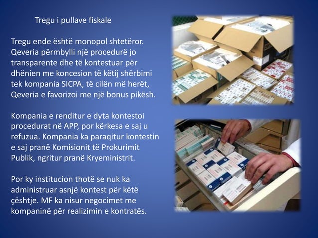 Ekonomi "Probleme te konkurrences ne tregun tone." | PPT