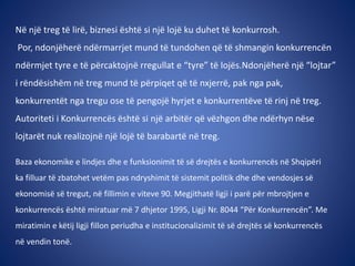 Ekonomi "Probleme te konkurrences ne tregun tone." | PPT