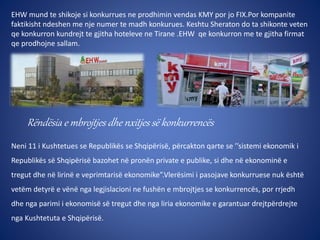 Ekonomi "Probleme te konkurrences ne tregun tone." | PPT