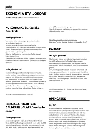 Ekonomia eta jolasak | PDF