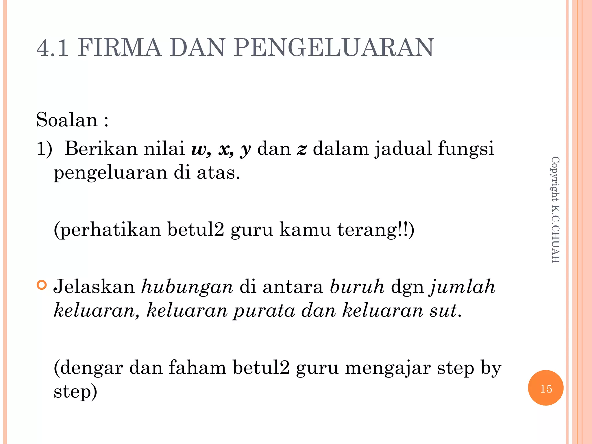 Ekonomi Asas Tingkatan 4 Unit 4 - Firma Sebagai Pengeluar | PPT