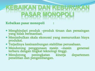 monopsoni monopoli | PPTX