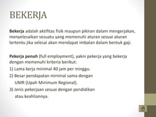 Ekonomi Tenaga Kerja Lengkap | PPTX