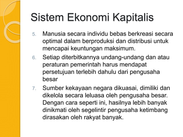 Sistem Ekonomi Kapitalis dan Sistem Ekonomi Sosialis pptx | PPTX