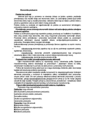 Ekonomika preduzeca 2 skripta | PDF