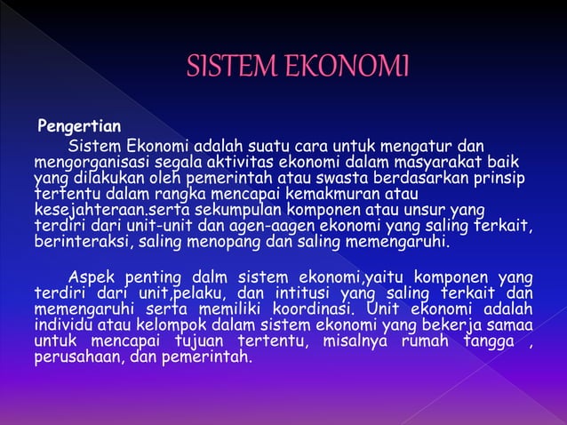 Sistem Ekonomi Terpusat (Centralized Economic System) | PPT