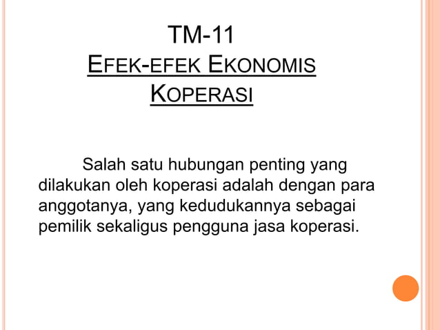 Ekonomi koperasi | PPTX