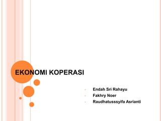 Ekonomi koperasi | PPTX