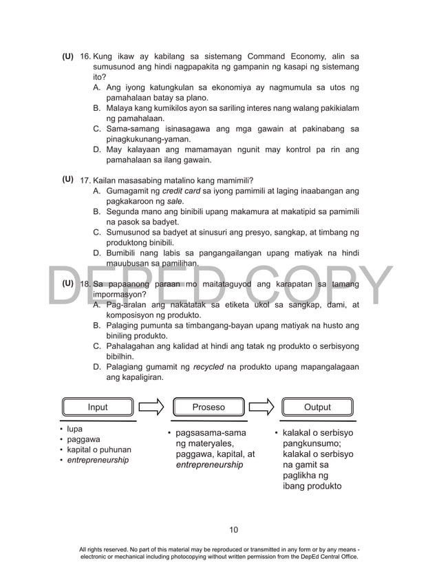 AP9_LM_Ekonomiks_Yunit 1 | PDF