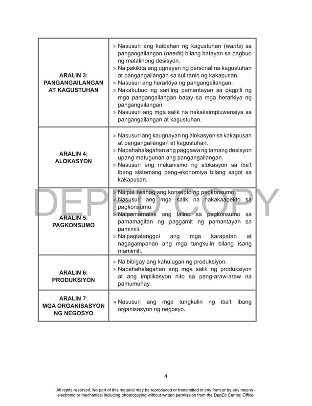 AP9_LM_Ekonomiks_Yunit 1 | PDF