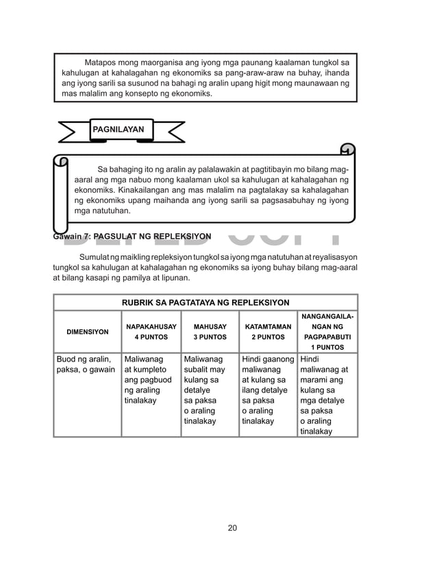 Ekonomiks Learning Module Yunit 1 | PDF