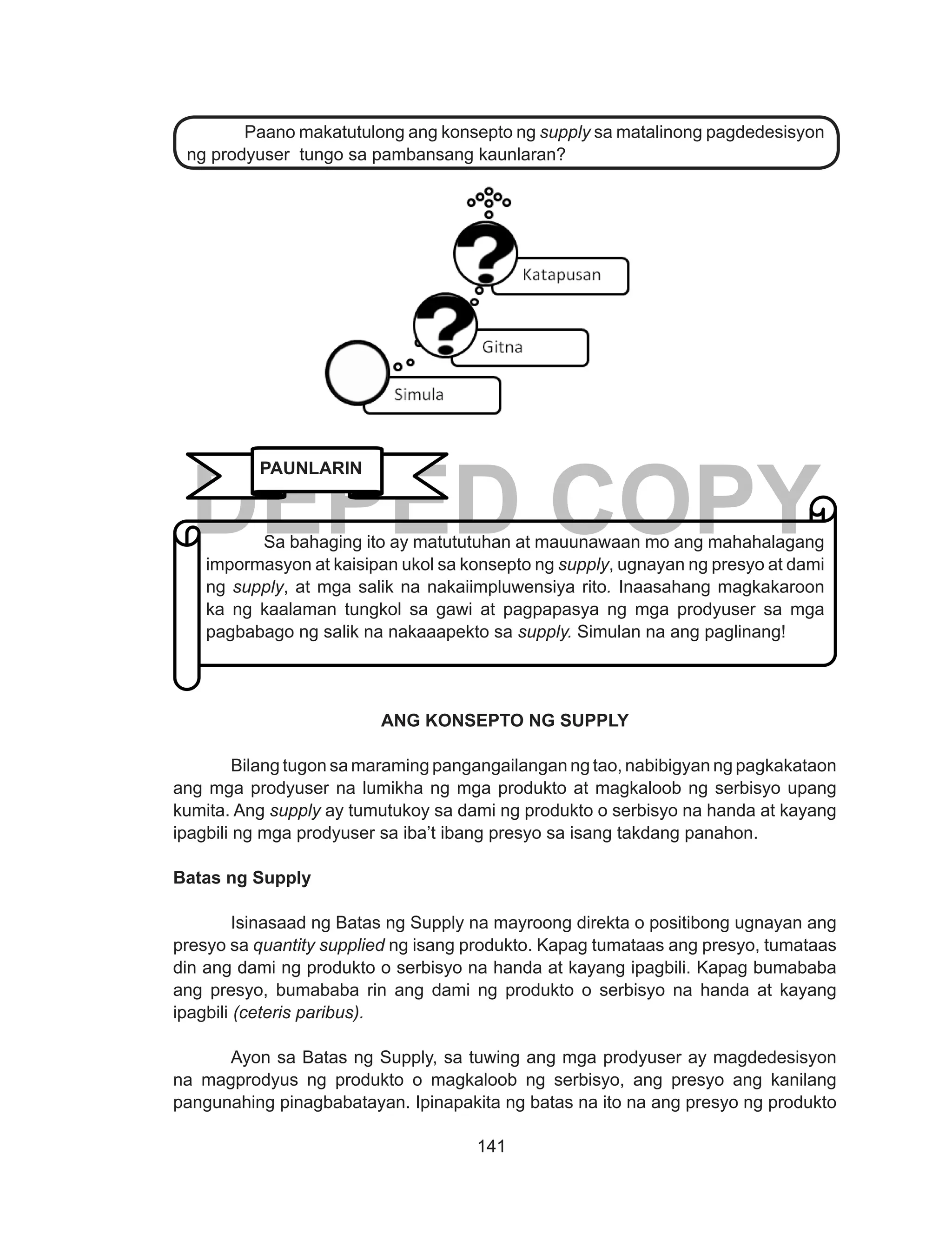 Ekonomiks Learning Module Yunit 2 | PDF