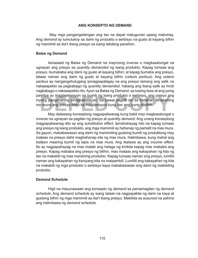 Ekonomiks Learning Module Yunit 2 | PDF