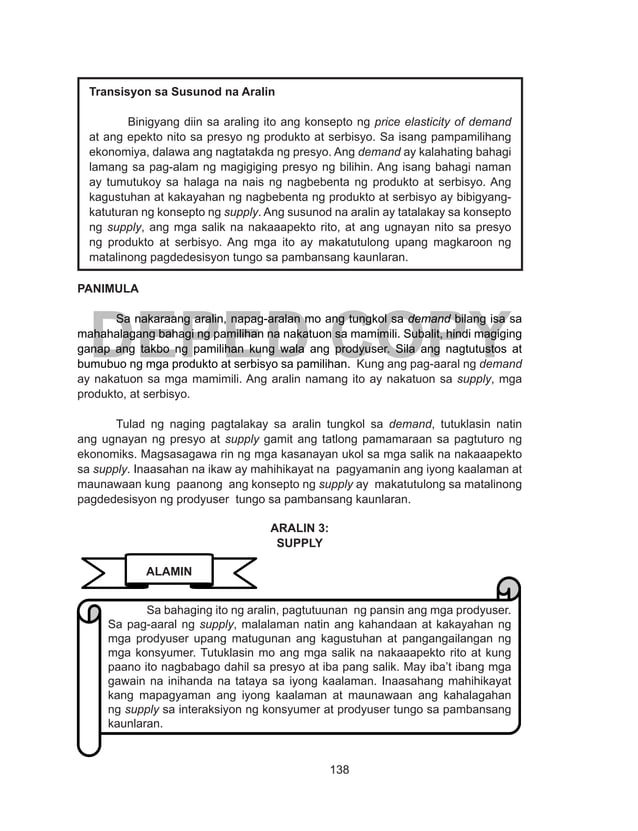 Ekonomiks Learning Module Yunit 2 | PDF
