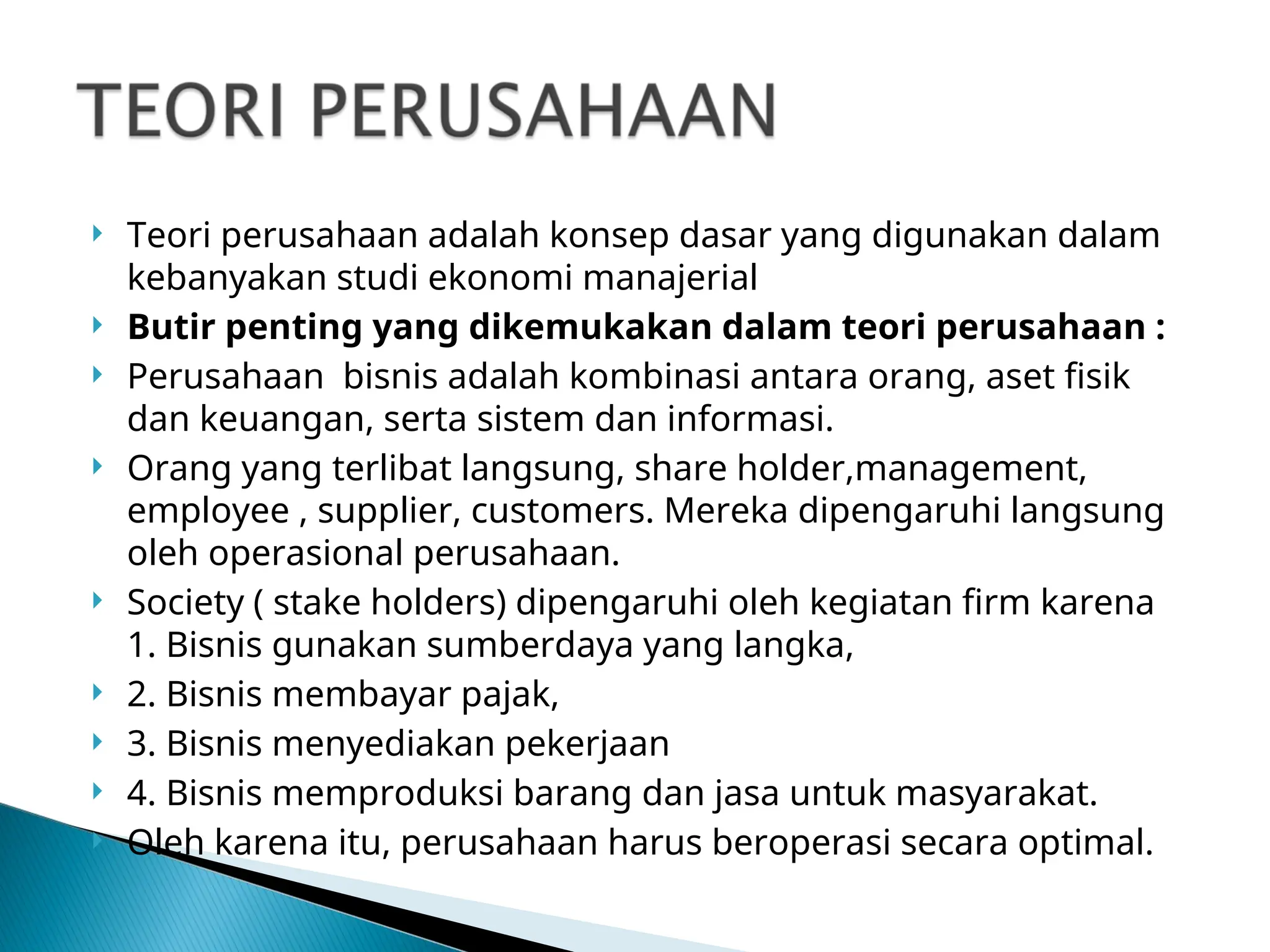 Pembelajaran Ekonomi Manajerial untuk mahasiswa | PPT