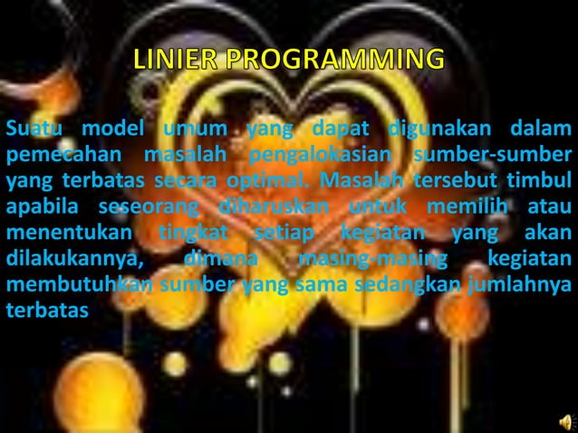 Ekonomi manajerial linier programming metode grafik | PPSX