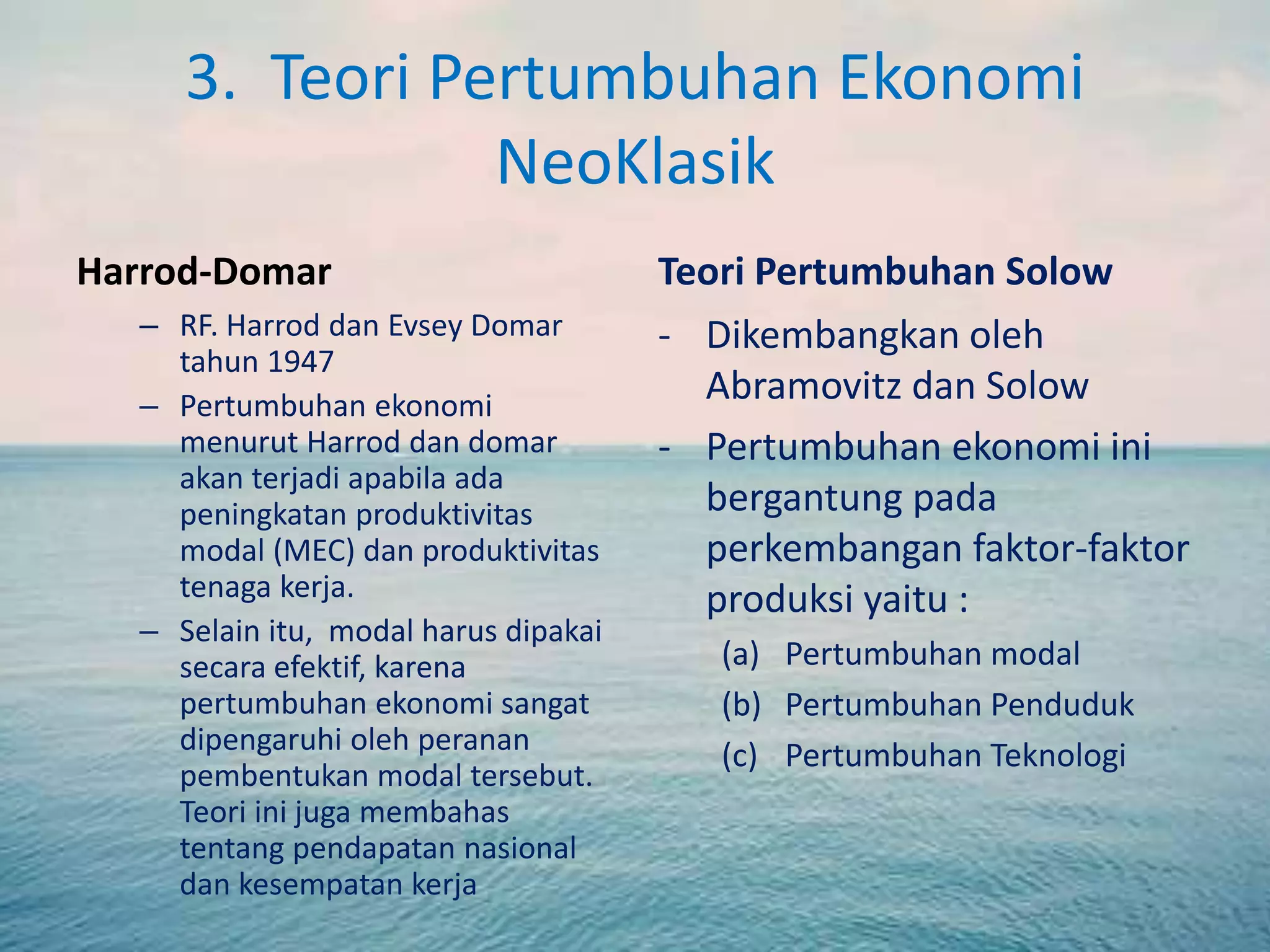 Ekonomi pertumbuhan dan pembangunan ekonomi | PPTX