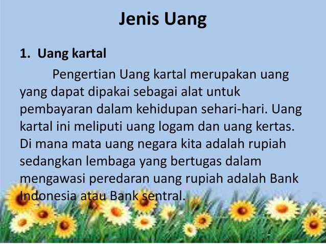 Uang (Penjelasan Lengkap) #by : m_nk | PPTX