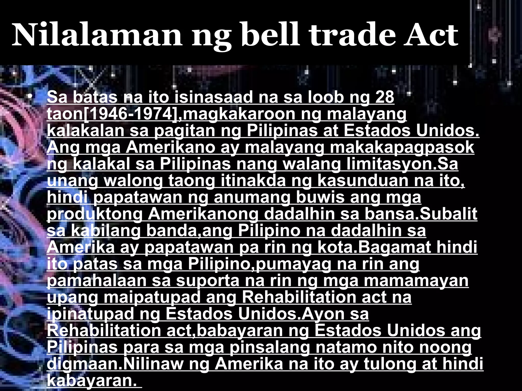 Ekonomiya ng pilipinas sa panahon ng amerikano | PPT