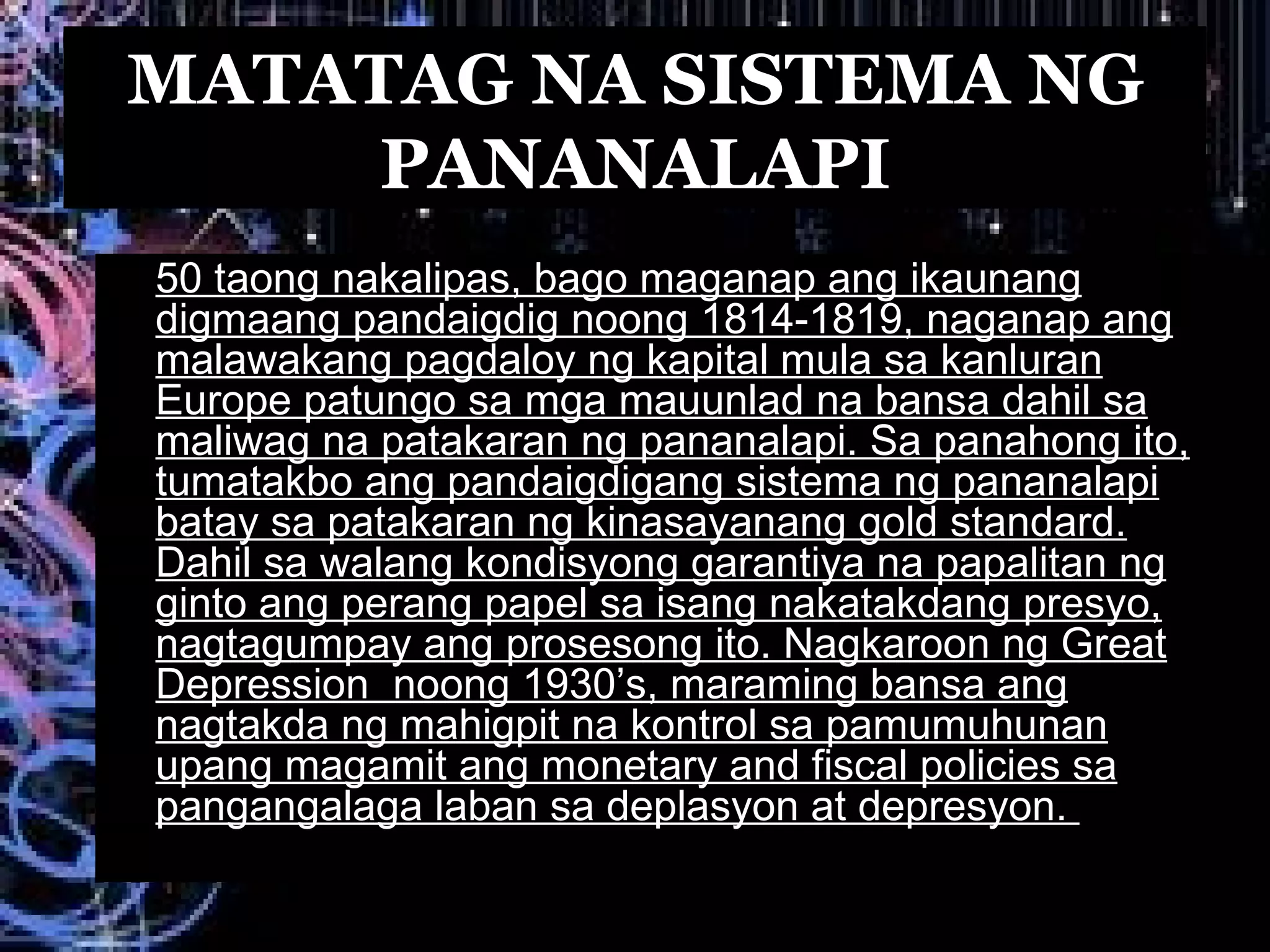 Ekonomiya ng pilipinas sa panahon ng amerikano | PPT
