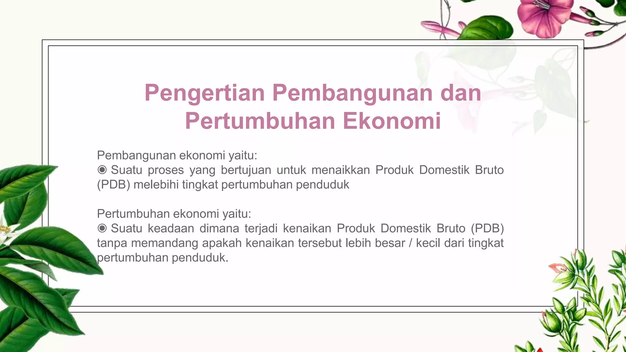 EKONOMI KELAS 11 - PEMBANGUNAN EKONOMI | PPTX
