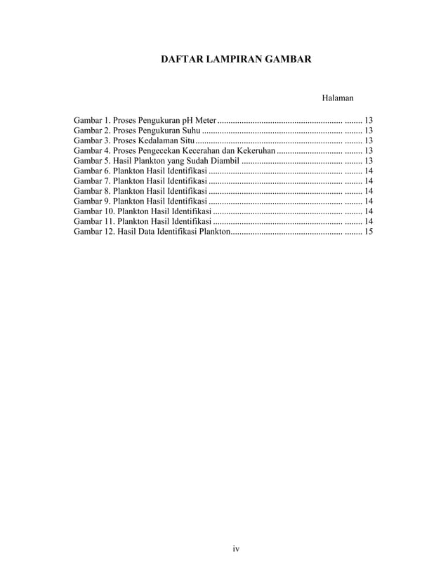 laporan praktikum Ekologi perairan di danau | DOCX