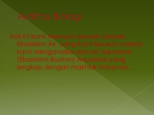 Ekosistem biologi | PPTX