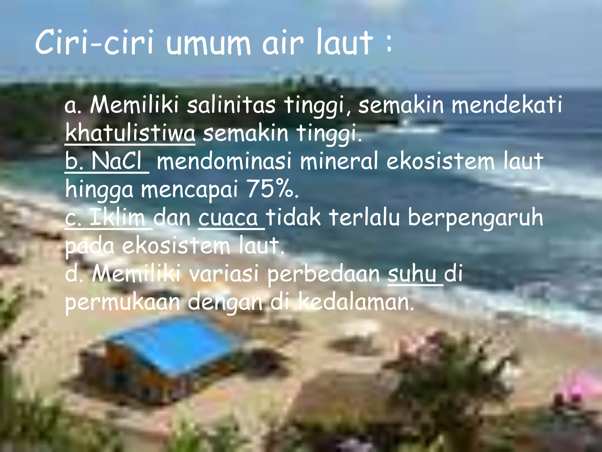 Ekosistem laut Power Point | PPTX