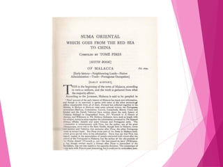 Khazanah daripada Coretan Tome Pires | PDF