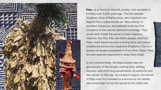 Ekpe Masquerade Attire, Arts, and Symbols Explained | PDF